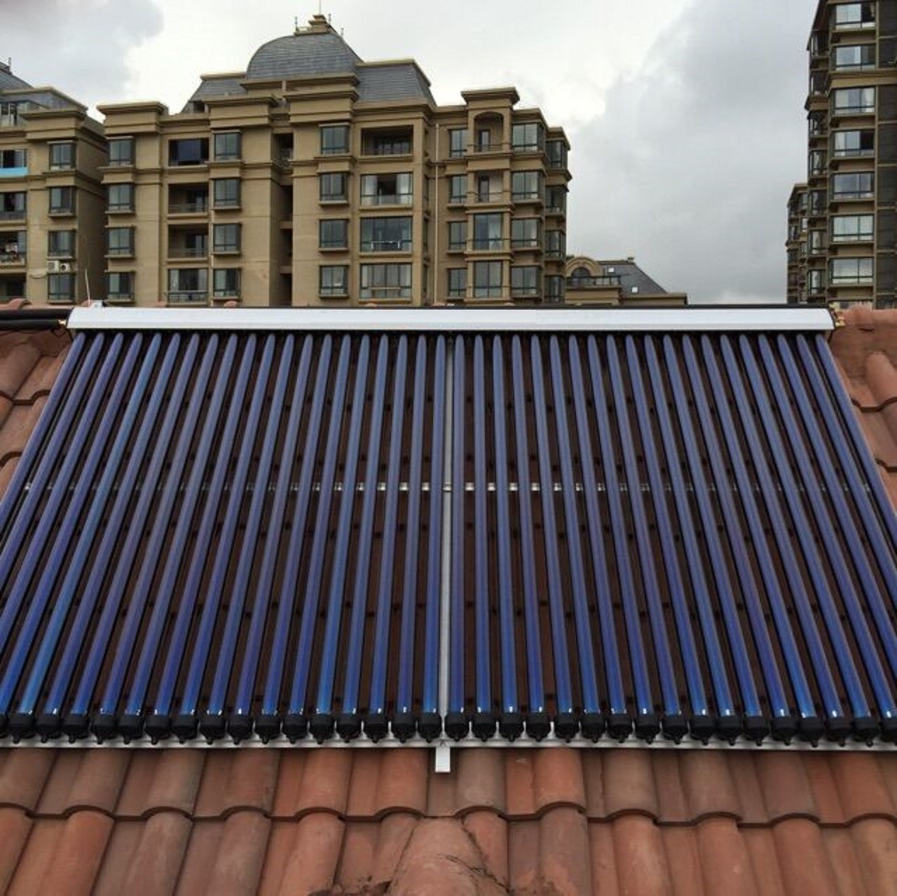 25tubes 14mm condenser Vacuum Tube Pressurized Heat Pipe Solar Collector