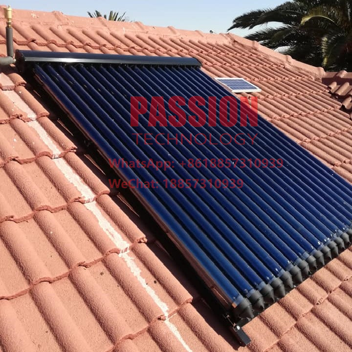 24 Tubes Heat Pipe Solar Heating Collector 240L Pressurized Solar Water ...